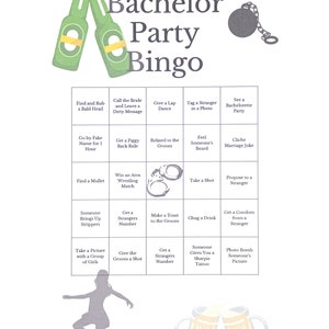 Bachelor Party Bingo 24 Printable Bachelor Party Bingo Sheets - Etsy