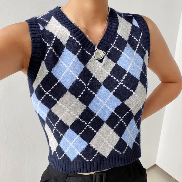 Argyle Vest Pattern Etsy