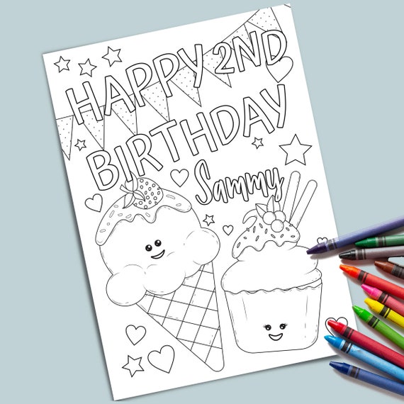 Ice Cream Printable Card Template INSTANT DOWNLOAD - Etsy