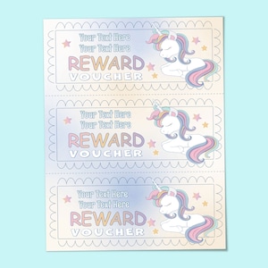 Editable Unicorn Reward Chart Bundle Behavior Chart - Etsy