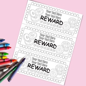 Editable Donut Reward Chart Coloring Behavior Chart Printable Routine ...