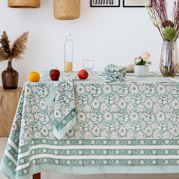 Block Print Tablecloth - Etsy