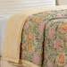 Hand Block Print Cotton Quilt: Burnt Orange Marigold Floral, Reversible ...