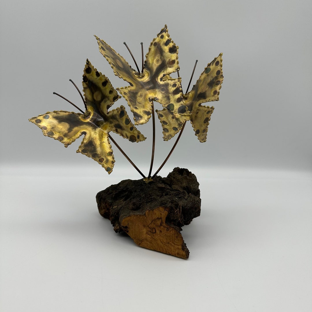Kinetic Brass and Wood Butterfly Sculpture, Mid Century Modern - Etsy