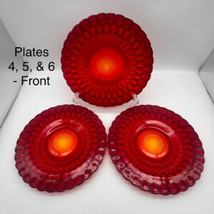 Fenton Amberina Thumbprint Salad Plates, 8 1/2, Set of 6 - Etsy
