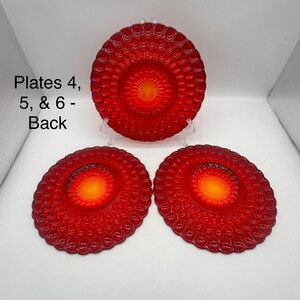 Fenton Amberina Thumbprint Salad Plates, 8 1/2, Set of 6 - Etsy