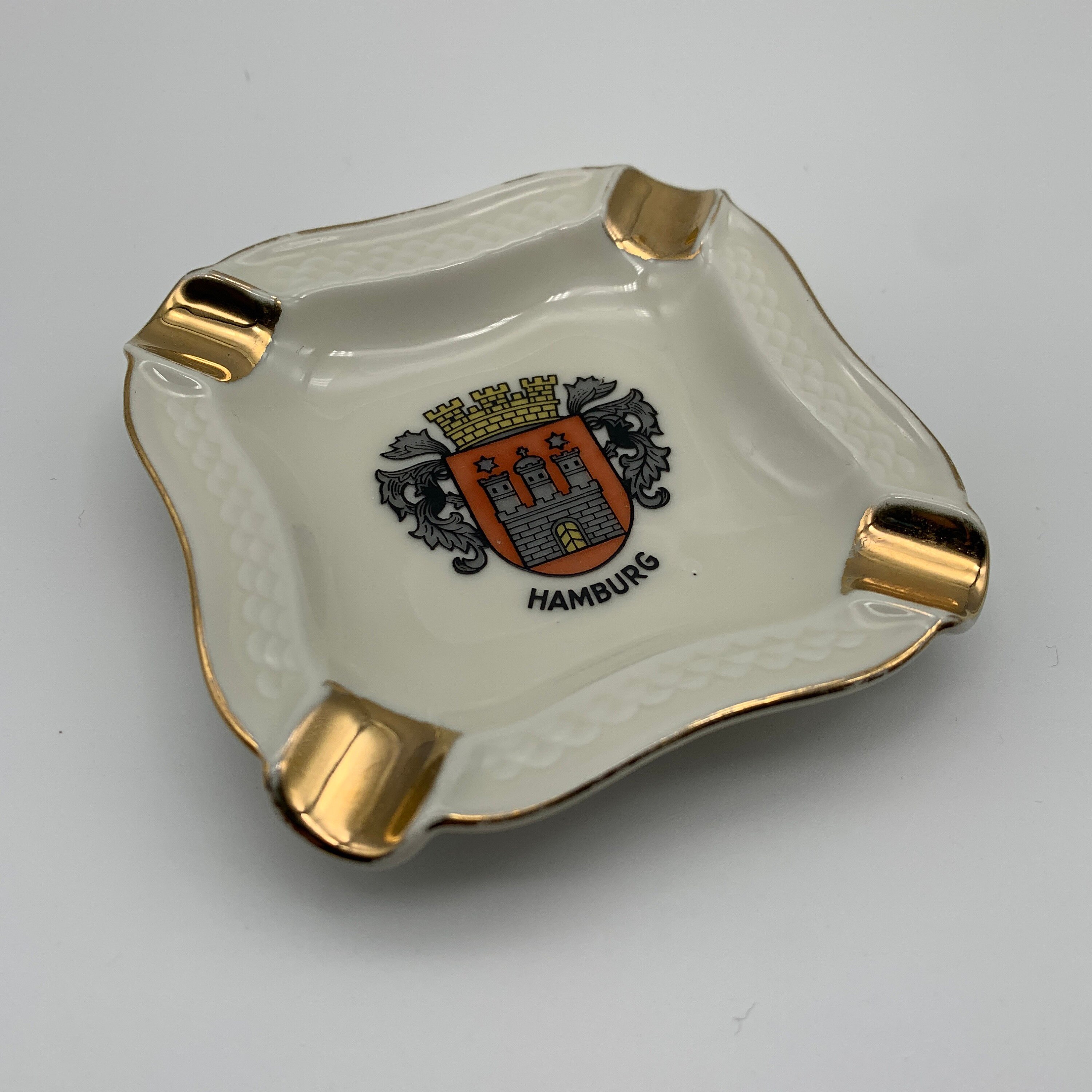 Small Porcelain Ashtray With Hamburg Crest First Quality Made in ...
