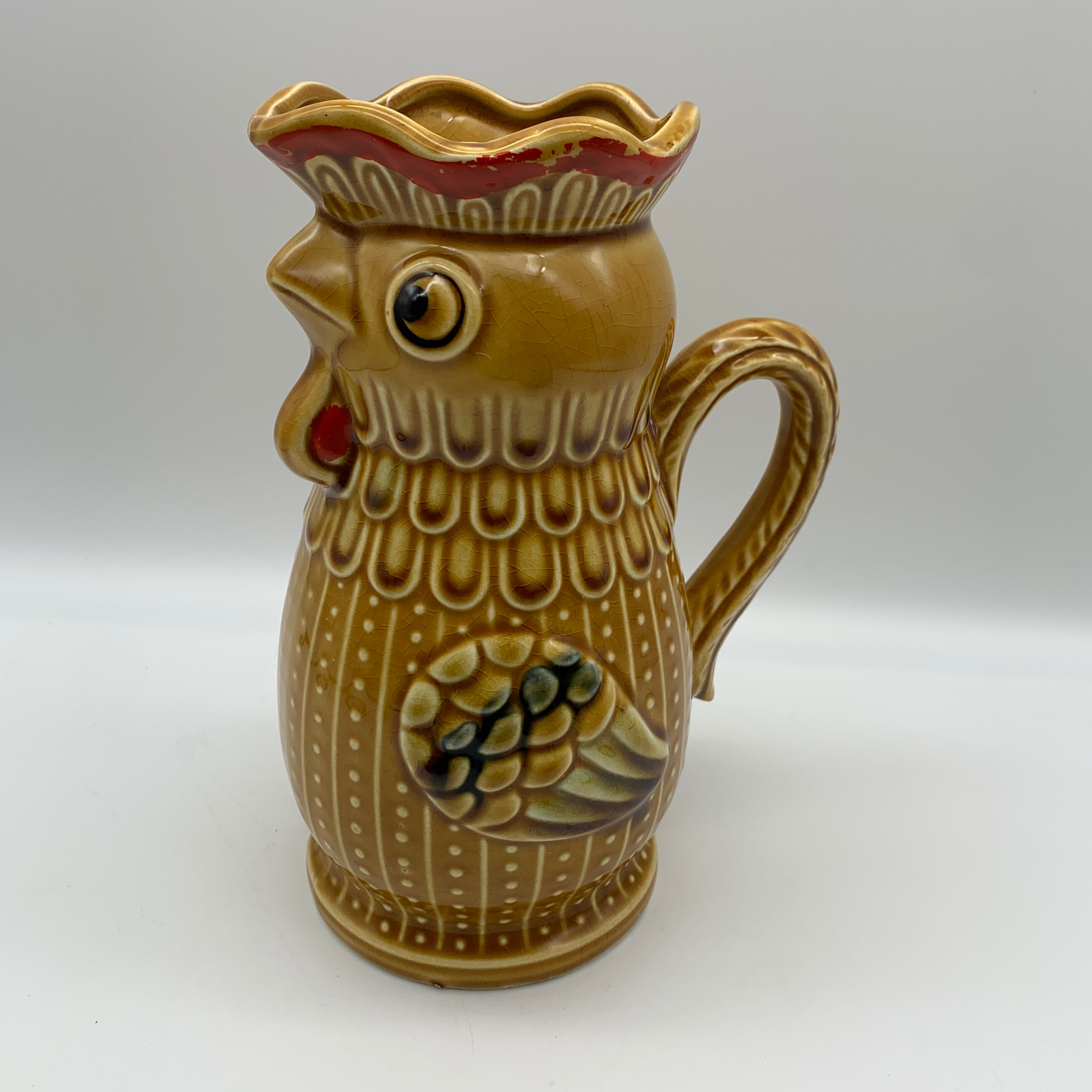 Kitschy Rooster Chicken/hen Pitcher/creamer 1940s - Etsy