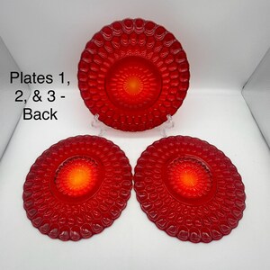 Fenton Amberina Thumbprint Salad Plates, 8 1/2, Set of 6 - Etsy