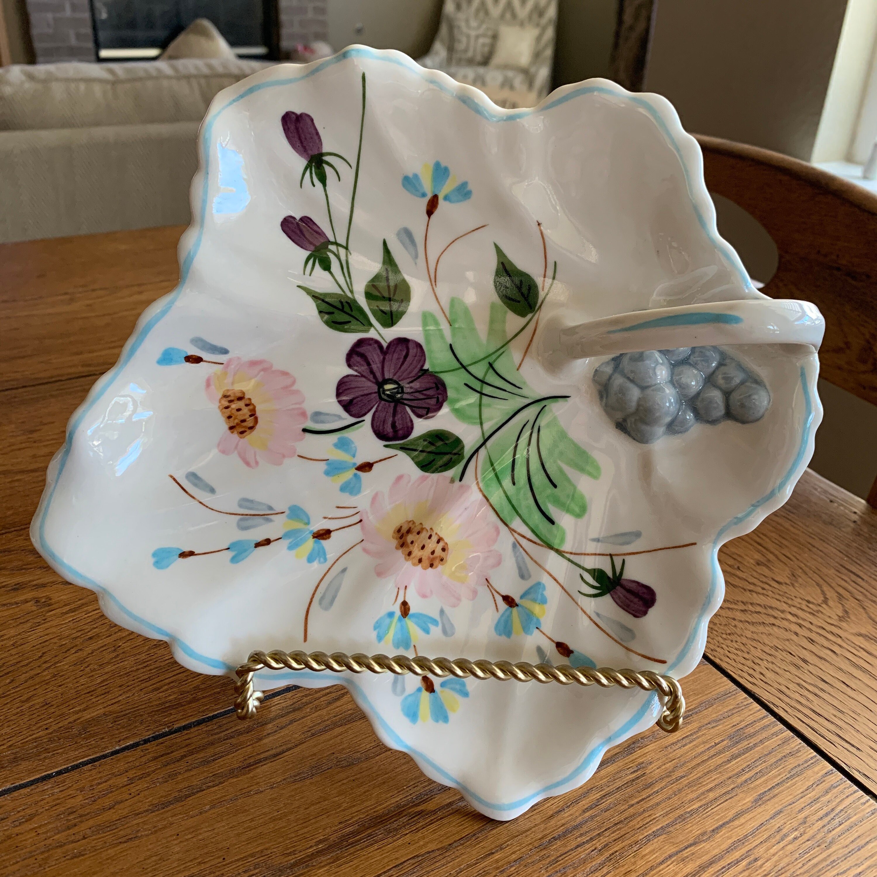 Blue Ridge Southern Pottery Hand Painted Underglaze Maple Tree Leaf ...