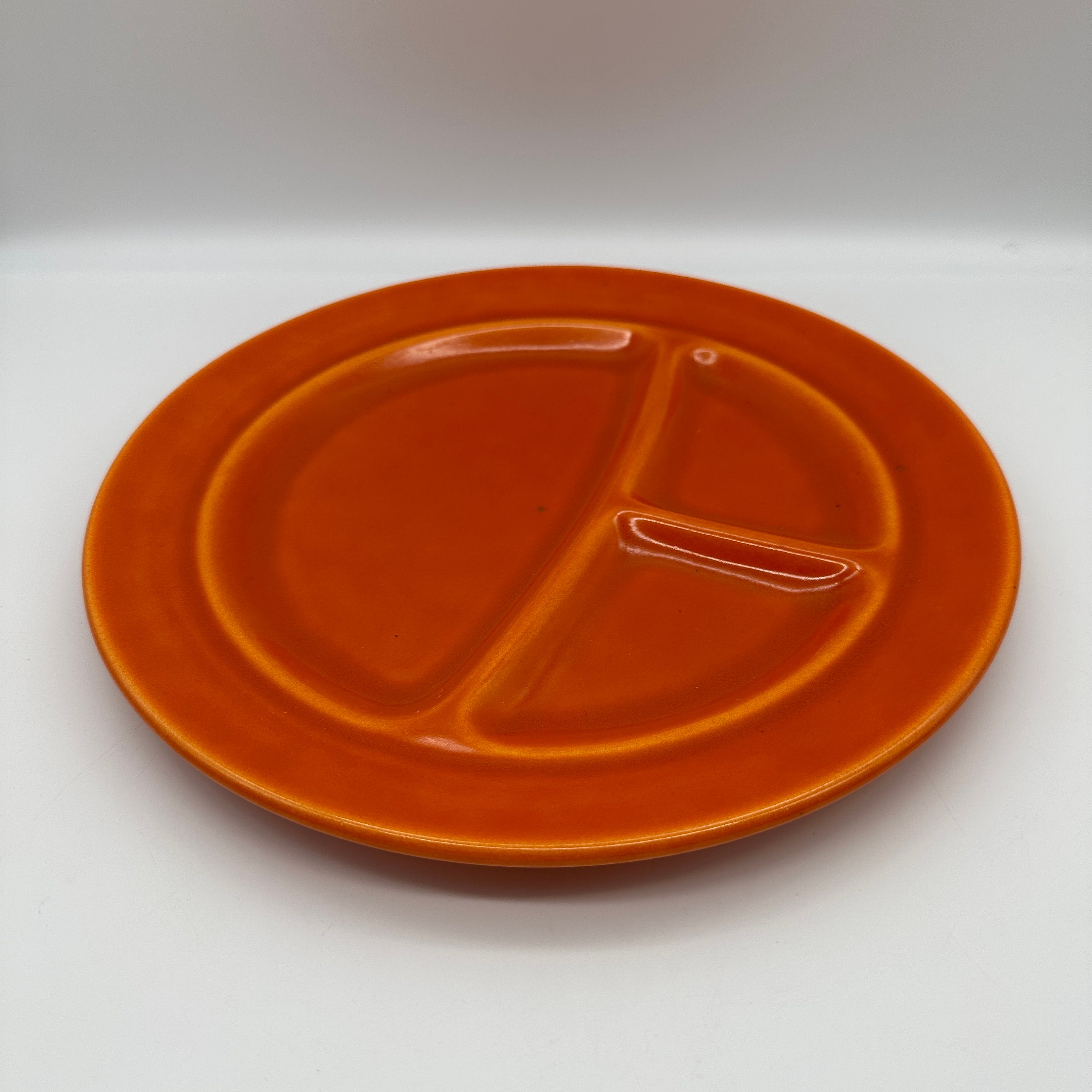 Uranium Glaze California Pottery Grill Plate/divided Plate, Vintage - Etsy