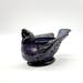 Boyd Art Glass Salt Cellar, Bird and Berry, Amethyst Black Glass - Etsy