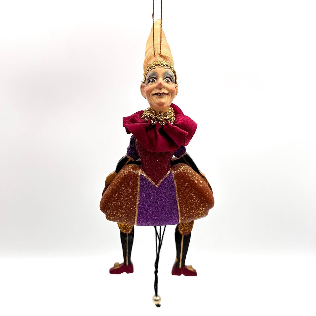 Katherine's Collection Articulating Pull String Jester Toy/puppet ...