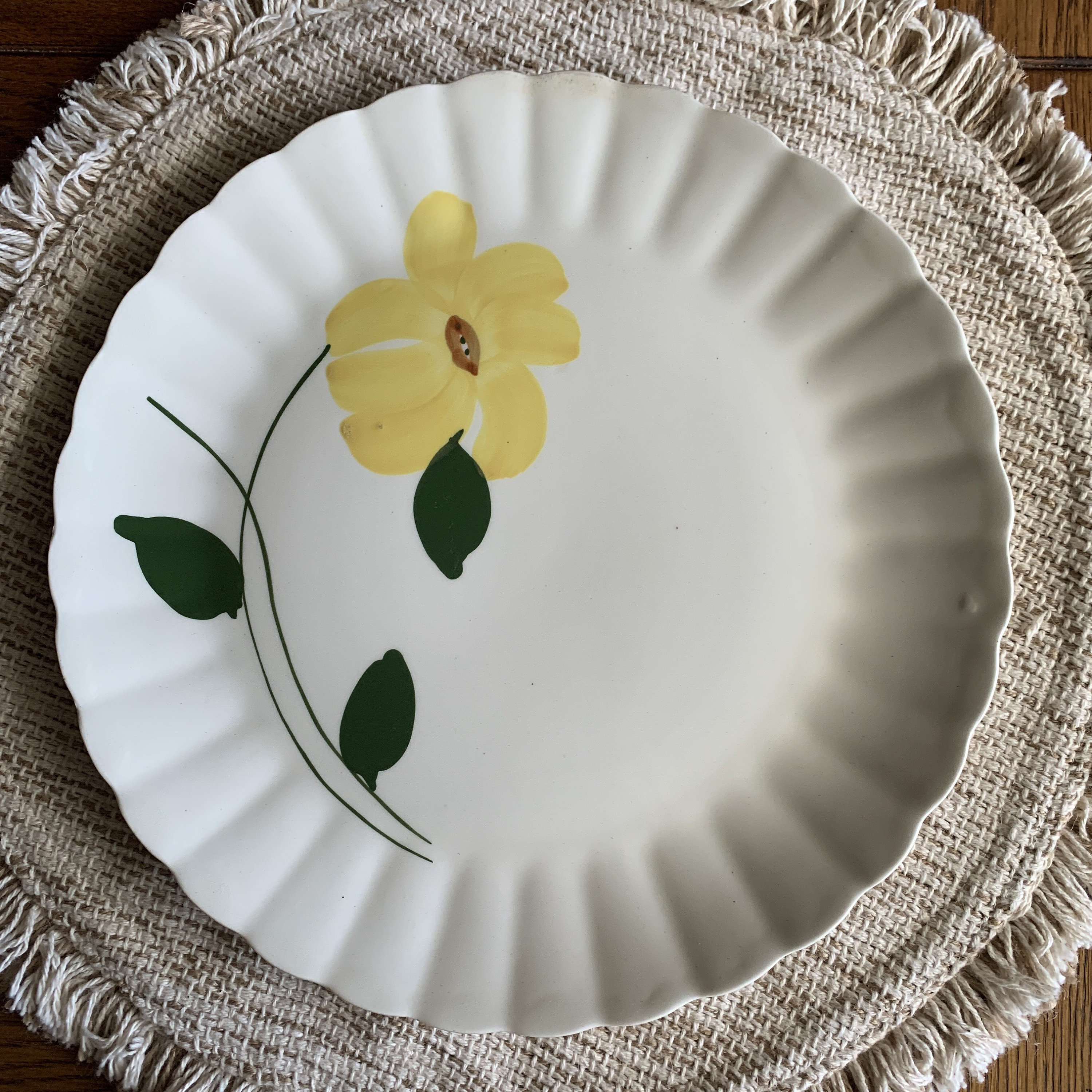 1940s Blue Ridge Southern Pottery Hand Painted Underglaze Serving Plate ...