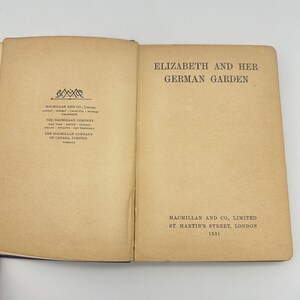 Elizabeth and Her German Garden, Elizabeth Von Arnim, Macmillan's Two ...