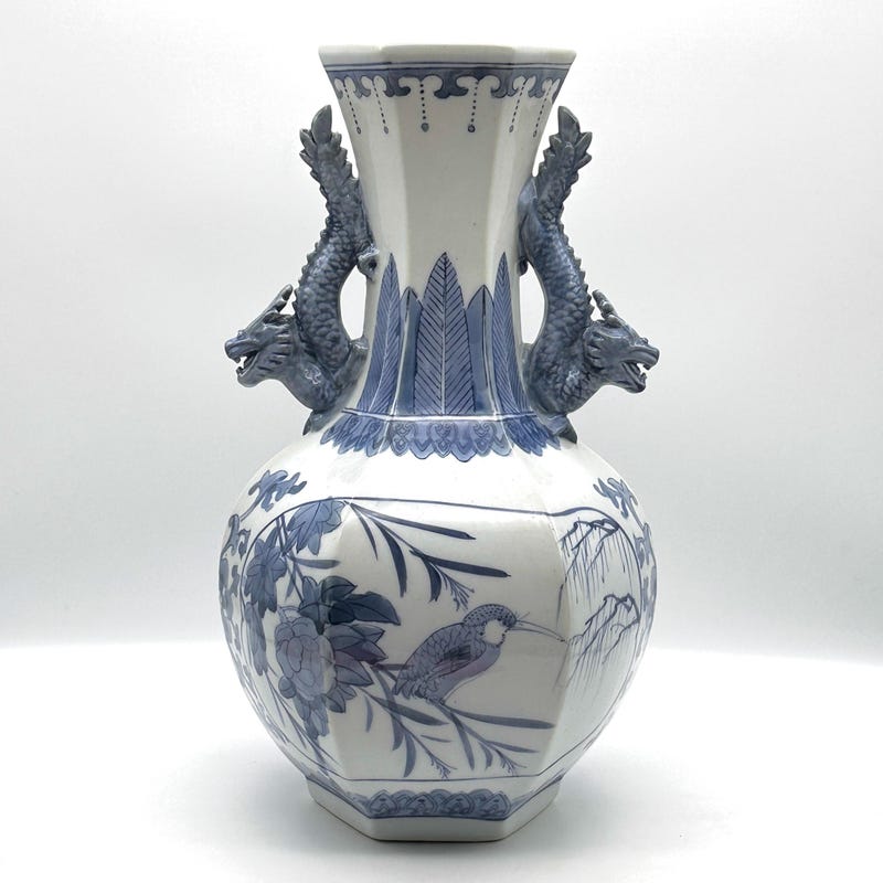 Chinese Dragon Vase - Etsy