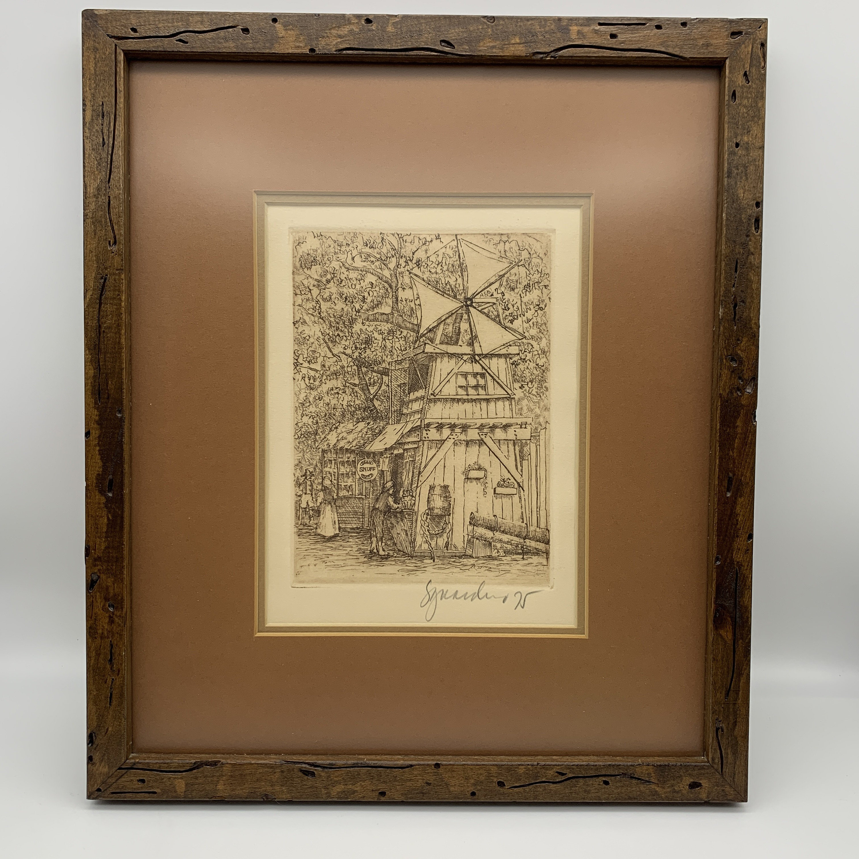 Vintage Framed Etching, “dean Swift’s Shop” by Sal Guardino, 1975 ...