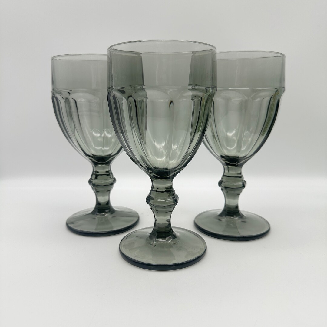Libbey Duratuff Gibraltar Glassware/goblets, Black, Set of 3 - Etsy