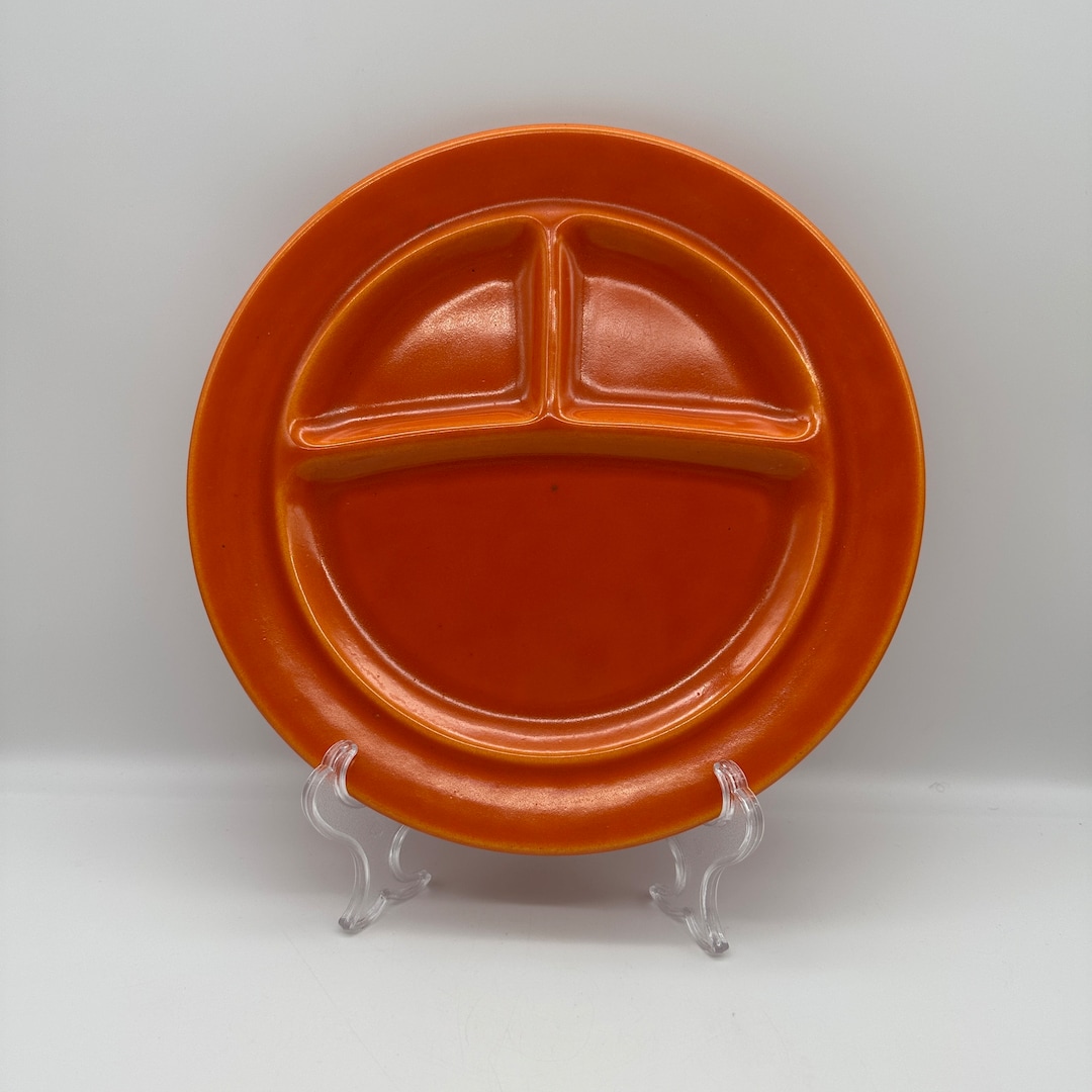 Uranium Glaze California Pottery Grill Plate/divided Plate, Vintage - Etsy