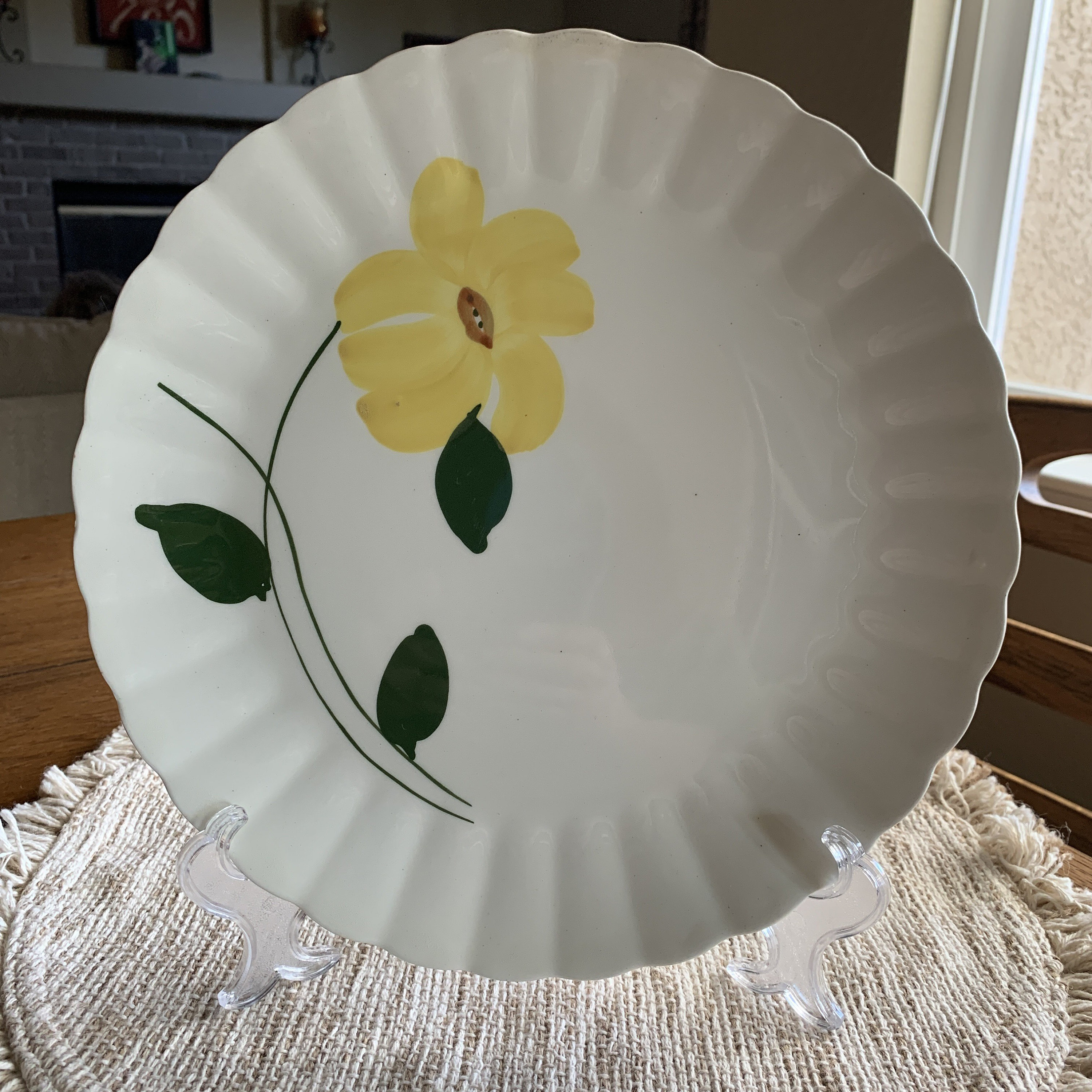 1940s Blue Ridge Southern Pottery Hand Painted Underglaze Serving Plate ...