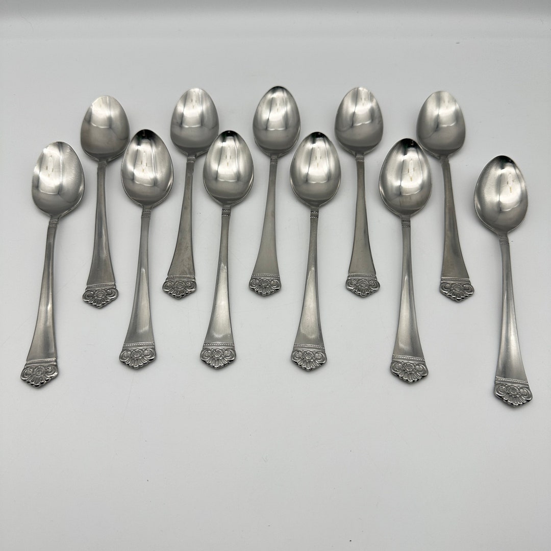Ecko Eterna Classic Crest Pattern Silverware/flatware Teaspoons ...