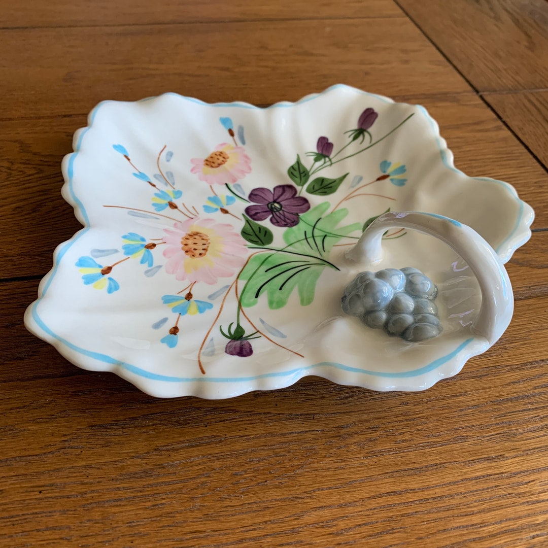 Blue Ridge Southern Pottery Hand Painted Underglaze Maple Tree Leaf ...