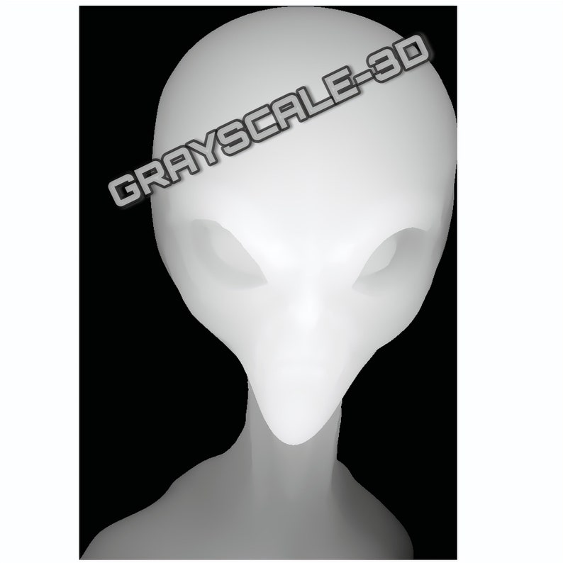 Grayscale 3D for Lightburn 3D Slice CNC Alien Bust Profile Ufo PNG 1012 DPI - Etsy