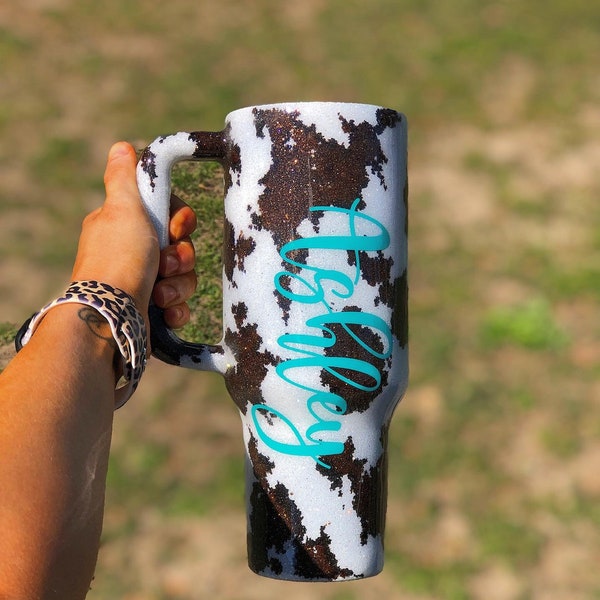 Cow Print Stanley 40oz - Etsy