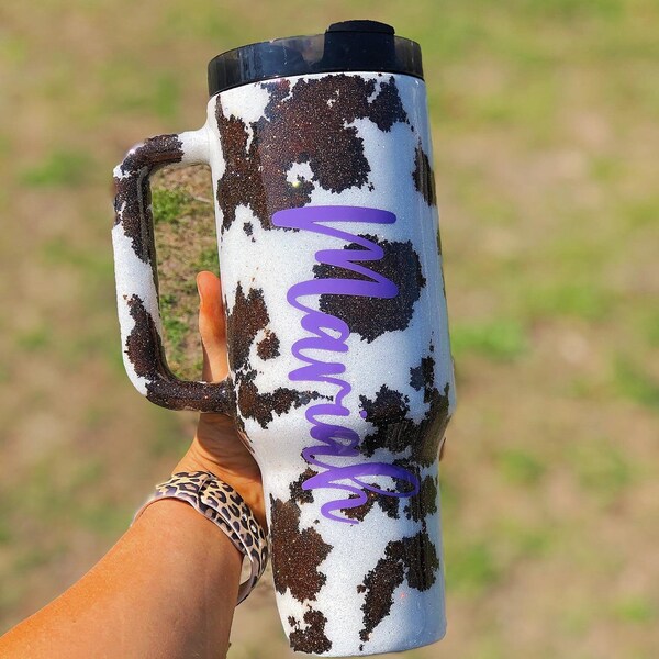 Cow Print Stanley Tumbler - Etsy