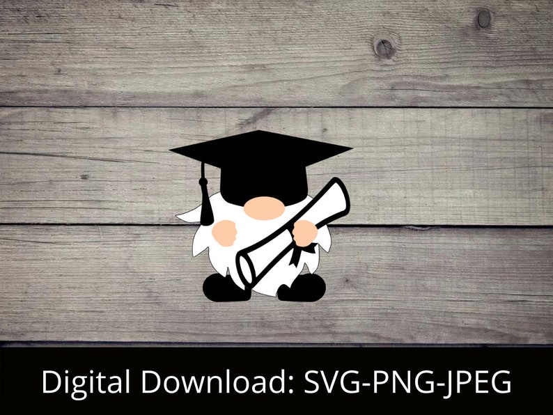 Graduation Gnome SVG, Digital File - Etsy