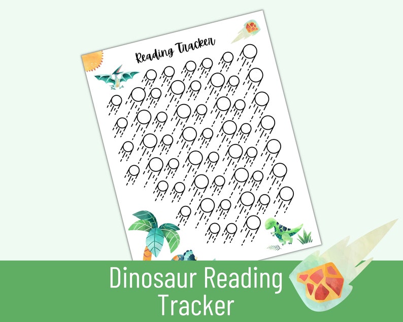 Printable Dinosaur Reward Coupons and Reading Tracker Bundle, Instant ...