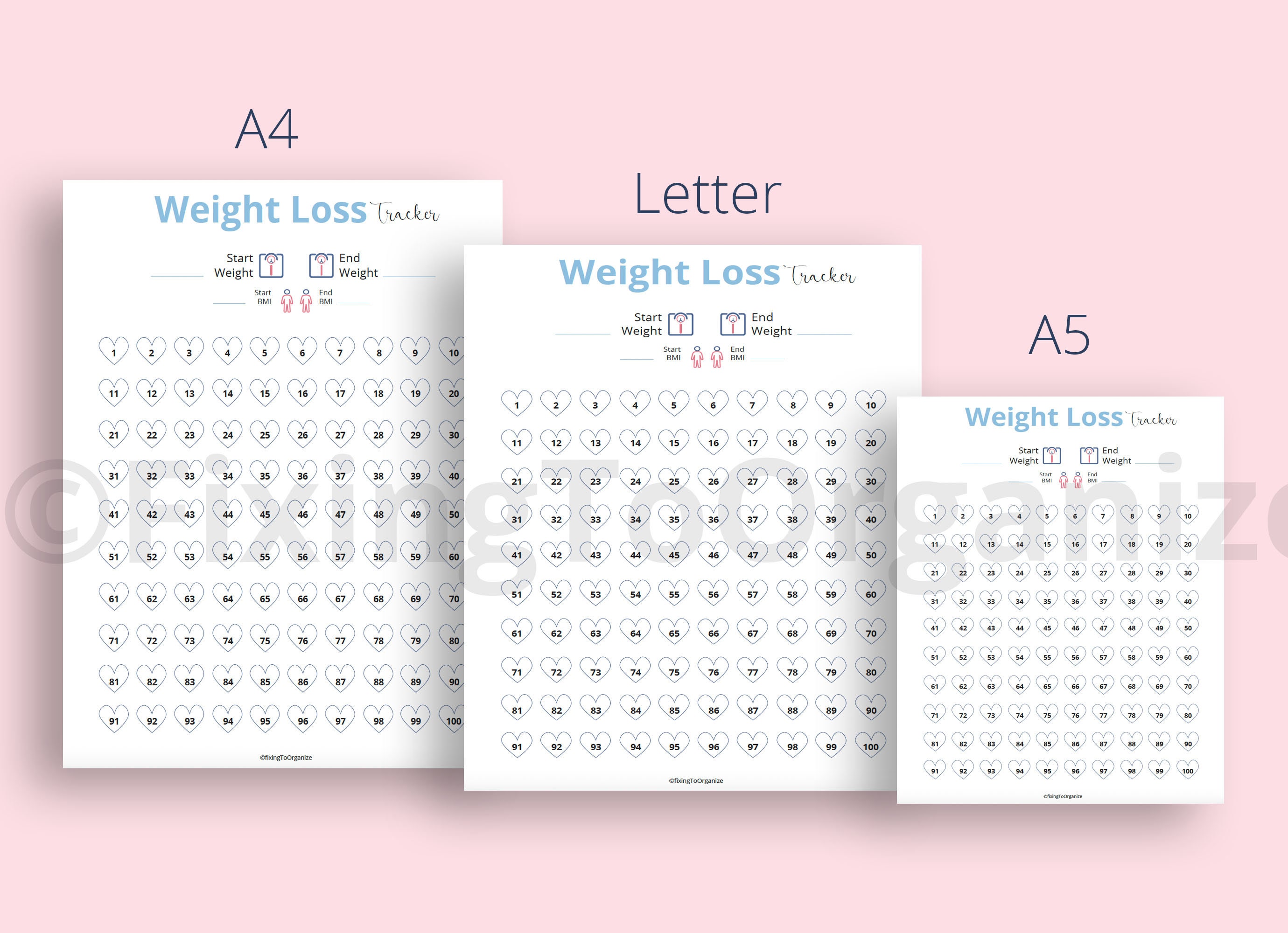 Weight Loss Tracker Weight Loss Habit Tracker Pounds Lost Chart - Etsy