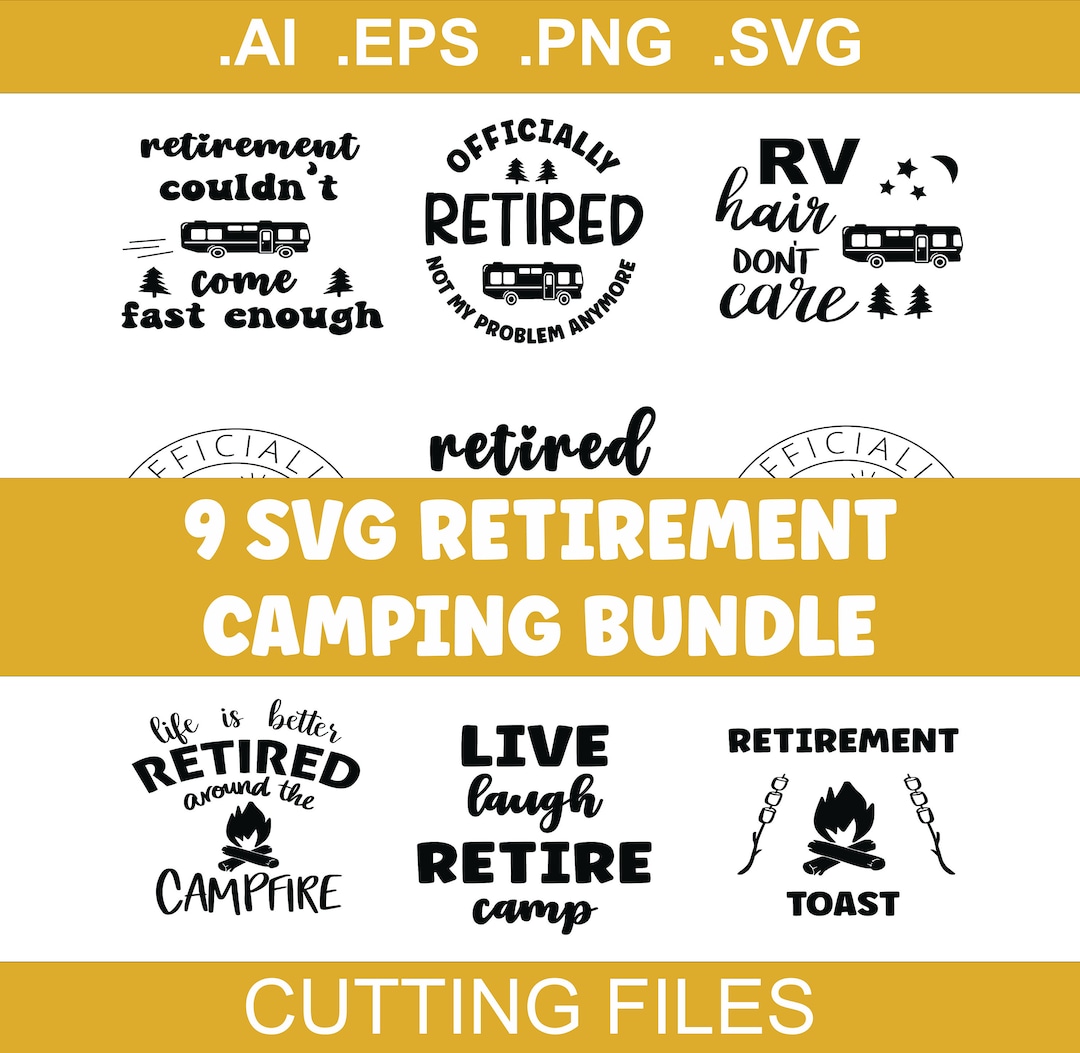 Campfire Artwork Retirement SVG | Retired SVG | Funny Retirement SVG ...