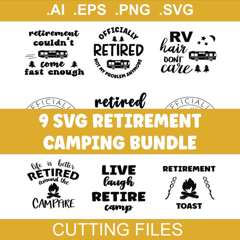 Retired Svg - Etsy