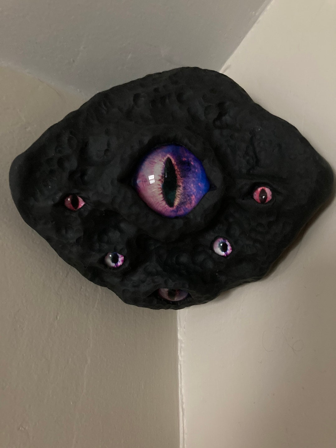 The Corner of My Eye(s) | Clay Monster Wall Art | Corner Wall Hanging ...