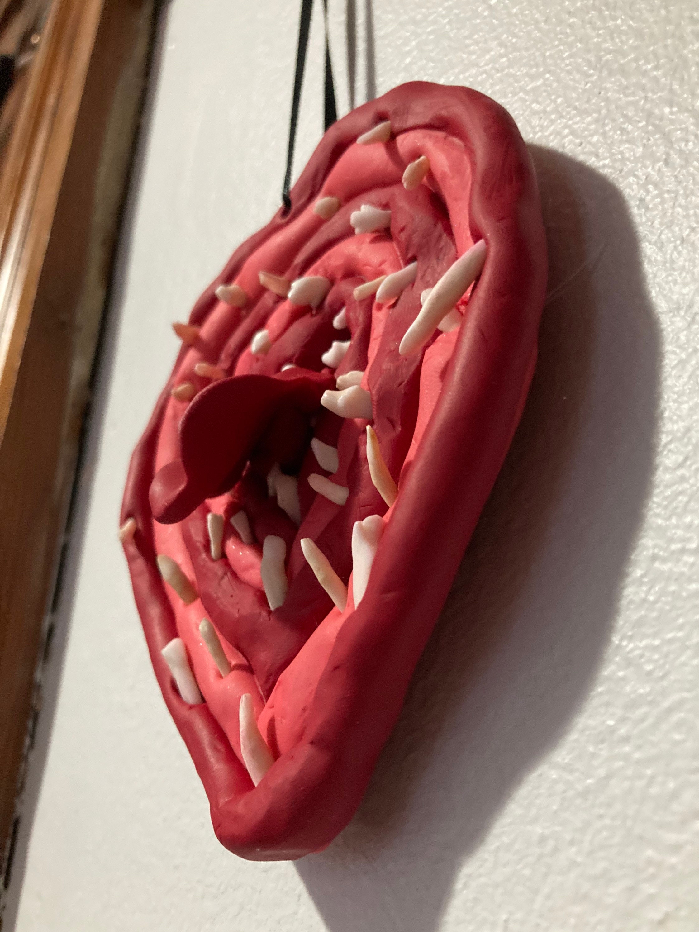 Toothy Heart Wall Art Creepy Heart Mouth Creepy Valentine Vagina ...