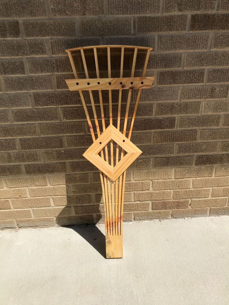 Wooden Fan Trellis Garden Decor Flower Stand Obelisk - Etsy