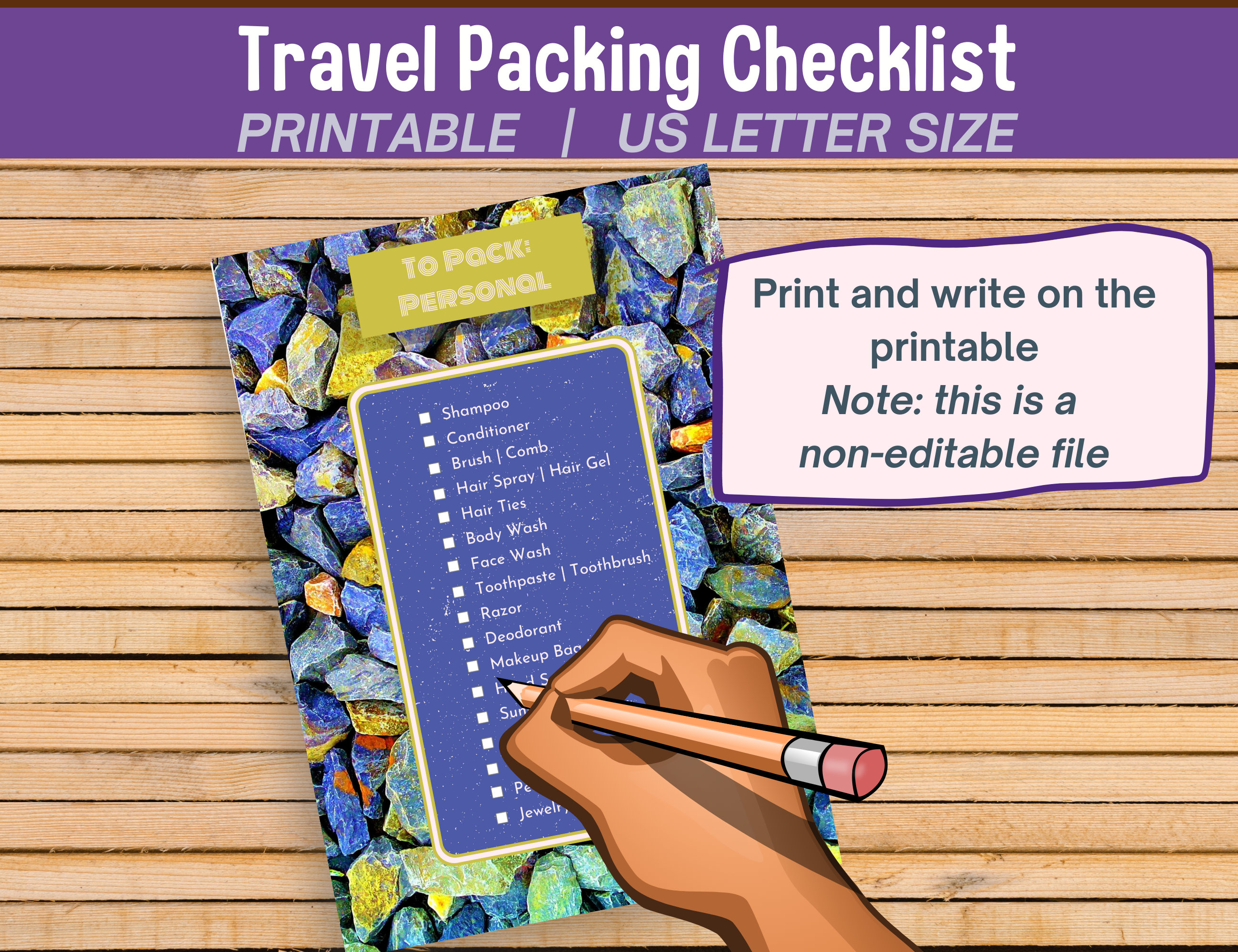 Travel Packing Checklist With Pack Your Bags With Clothes Packing ...
