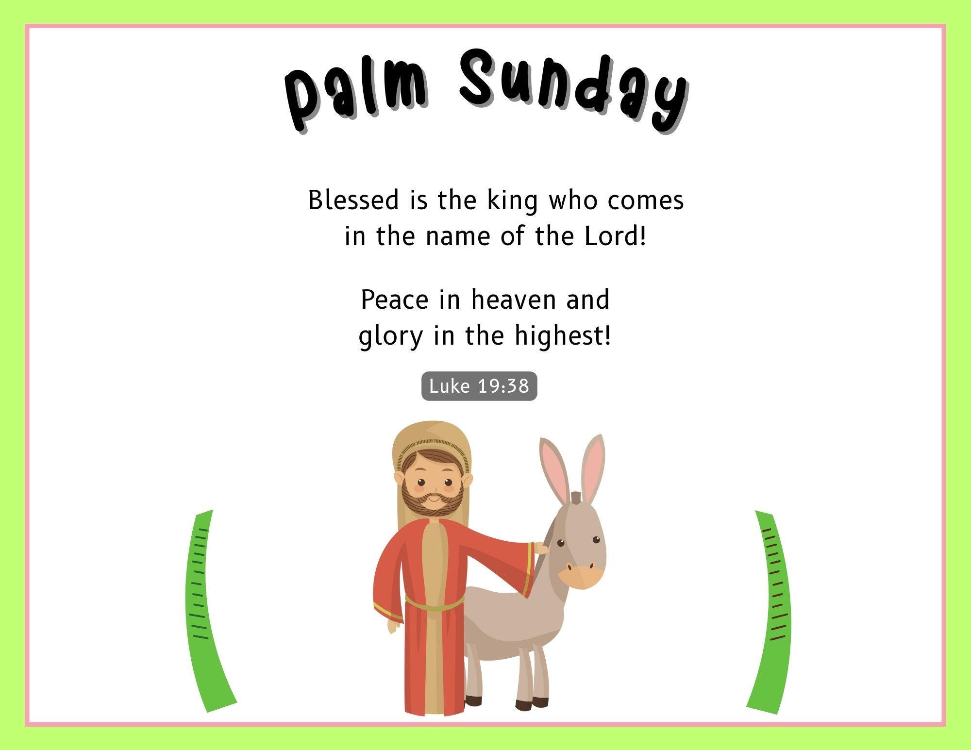 Palm Sunday DIY Child's Handprint Art Craft - Printable Palm Sunday ...