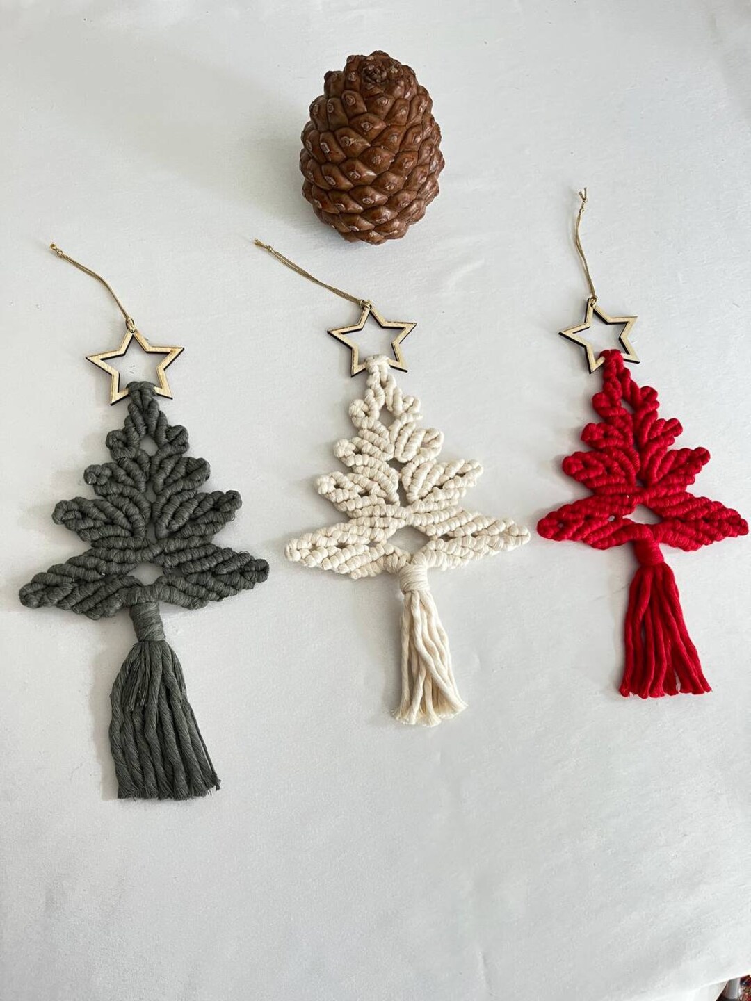 Macrame Christmas Tree Decorations, Macrame Christmas, Macrame ...