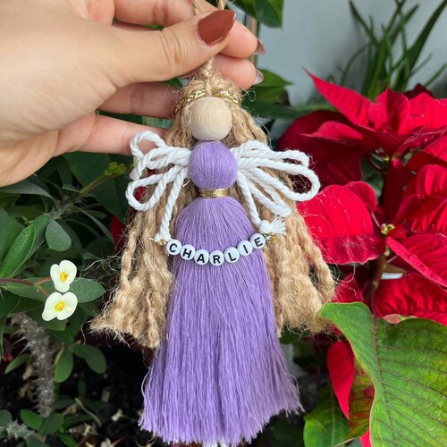 Christmas Angel Macrame Ornament - Etsy Australia