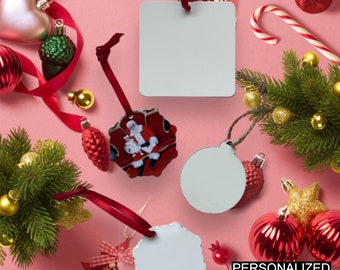 Printable Christmas Photo Ornament Craft, Personalized Keepsake, DIY ...