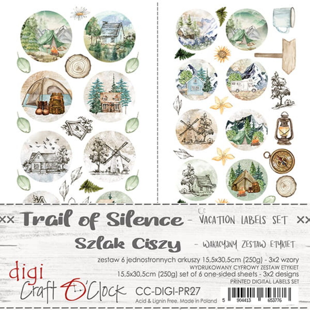 Craft O' Clock 'trail of Silence' Vacation Labels Set, Vacation ...