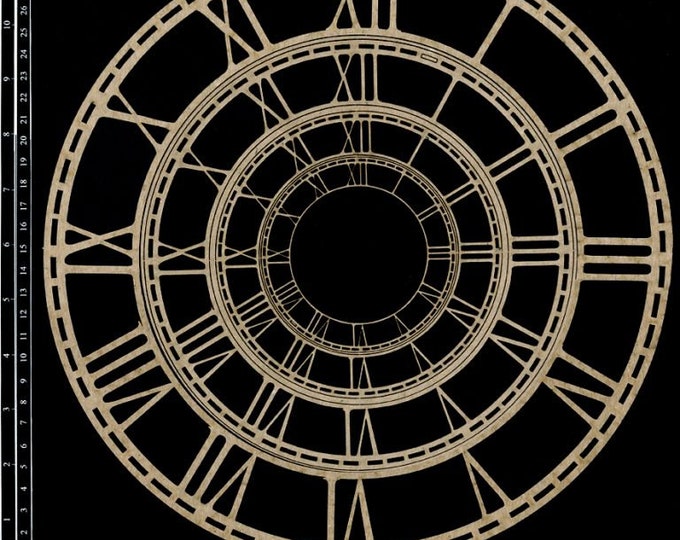 The Dusty Attic Laser Cut Chipboard, 'skeleton Clock Faces', DA0430 ...