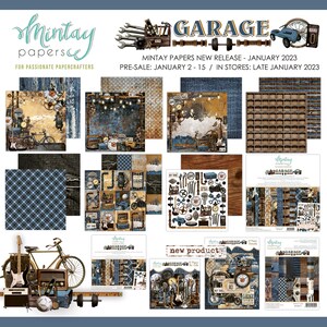 Mintay 'garage' 12 X 12 Scrapbooking Paper Set, Male, Garage, Gears ...