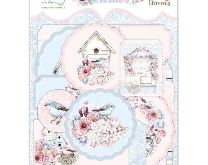 Mintay 'elodie' Paper Elements Pack, Spring Collection, Floral Papers ...