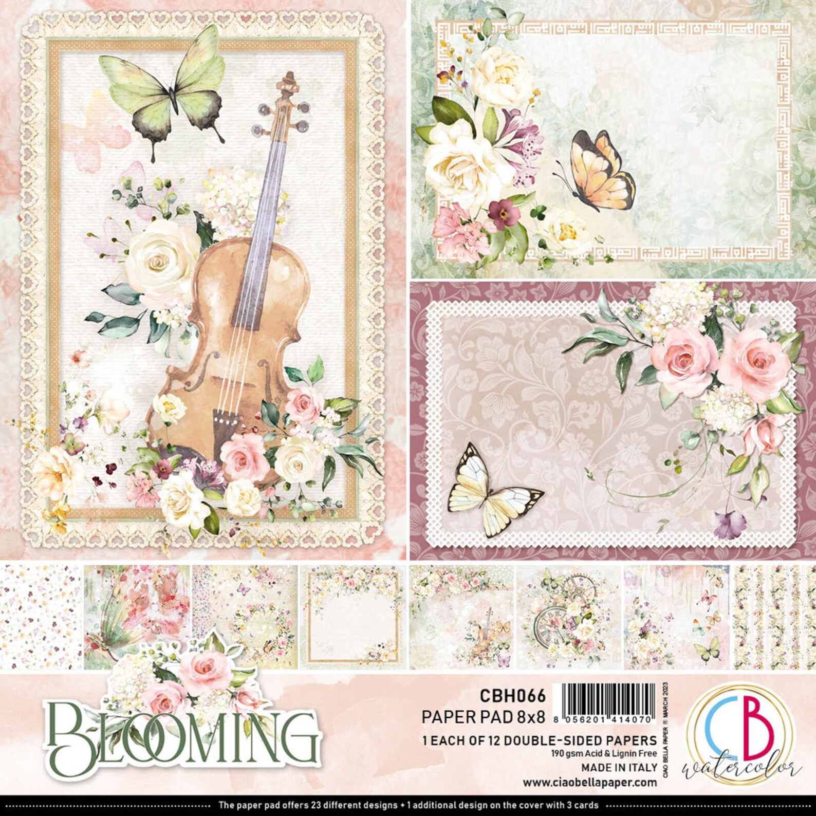 Ciao Bella 'blooming' Paper Pad 8 X 8, Ciao Bella, Blooming, Ciao Bella 8 X 8 Paper Pad ...