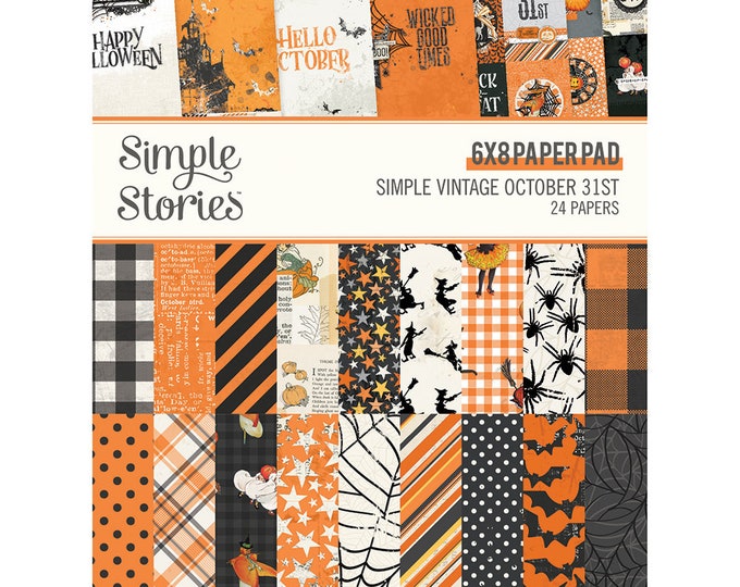 Simple Stories 6 X 8 October 31st' 6 X 8 Pad, October, Halloween ...