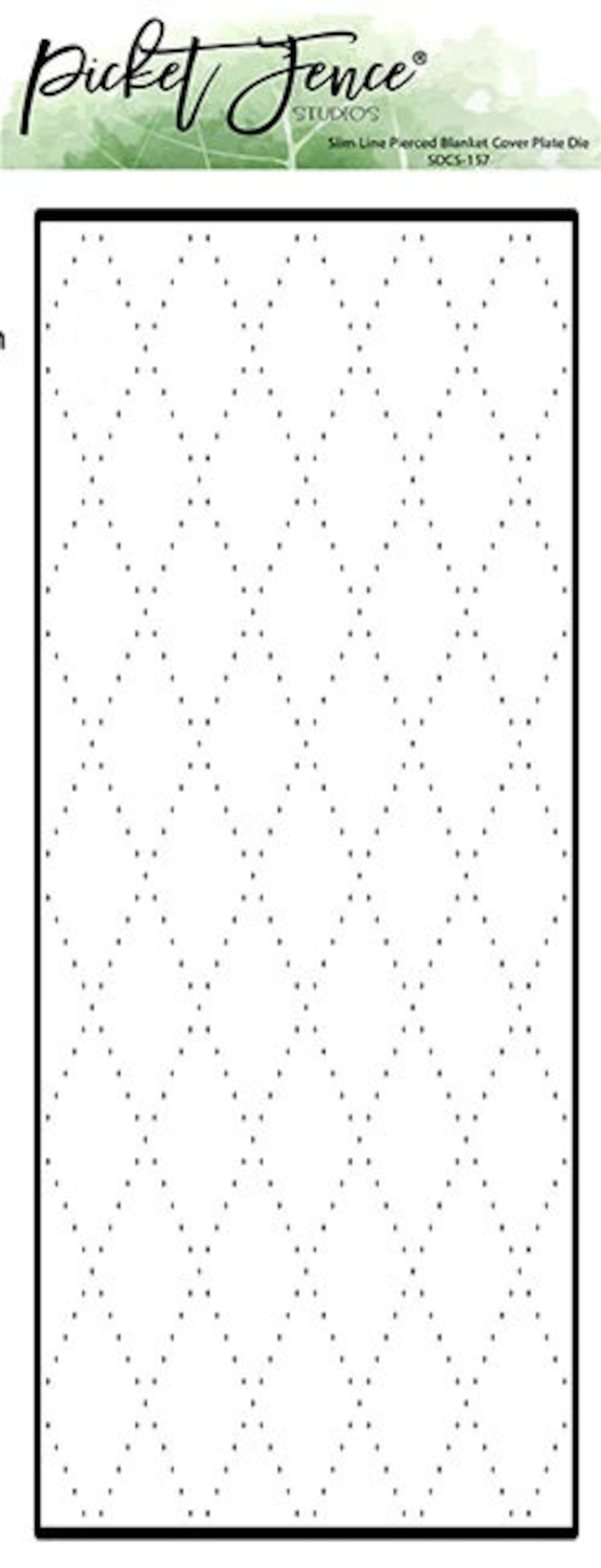 Picket Fence 4 X 10 Slim Line Pierced Blanket Cover Plate Die ...