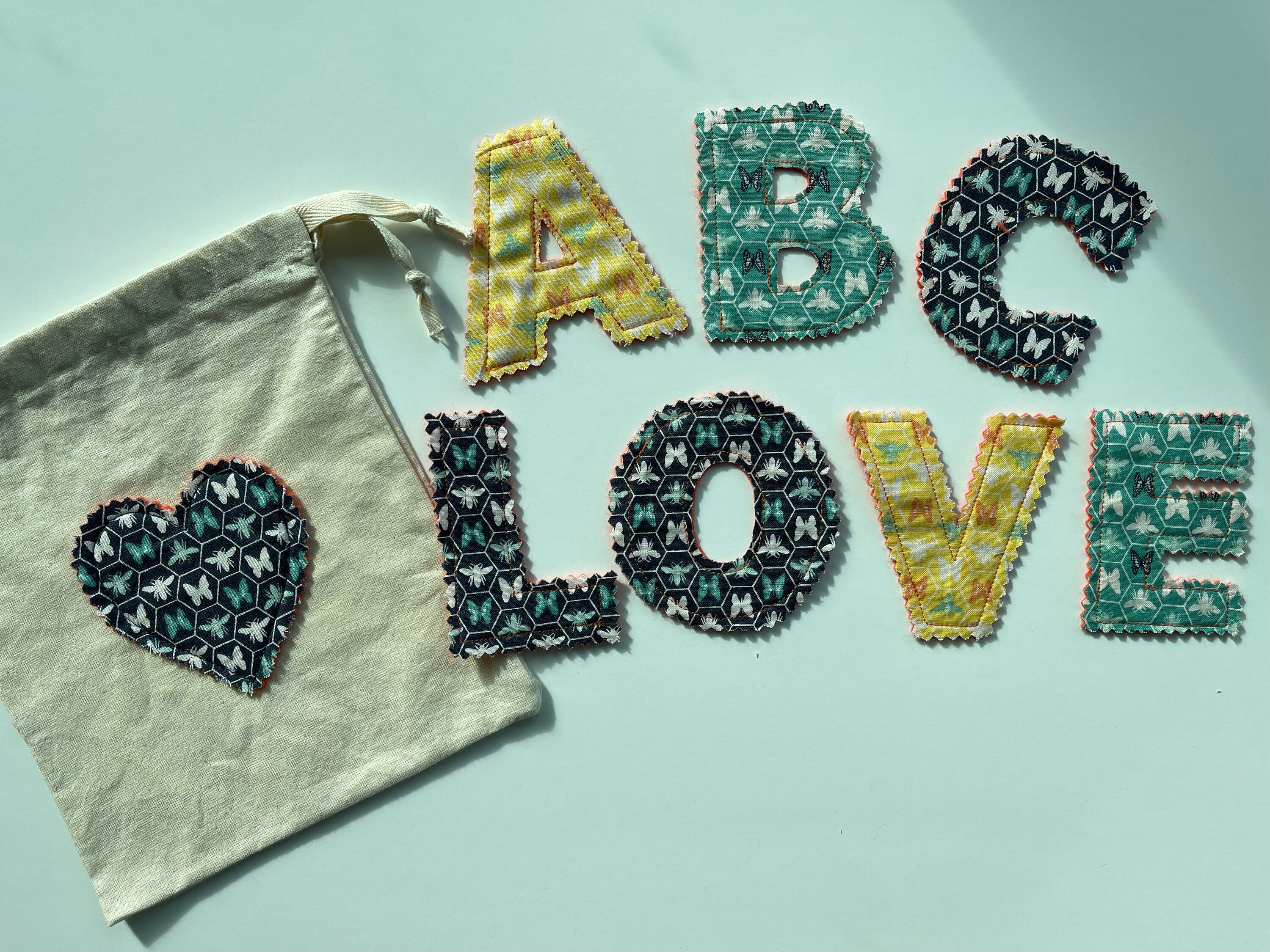 Learning & School Toys Cotton Fabric Felt Alphabet Letters ABCs Hand ...